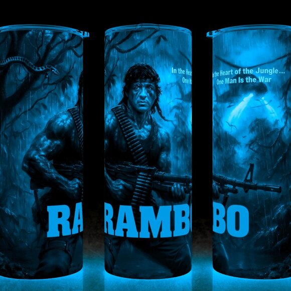 Dining | Glow In The Dark Rambo First Blood Sylvester Stallone Movie ...